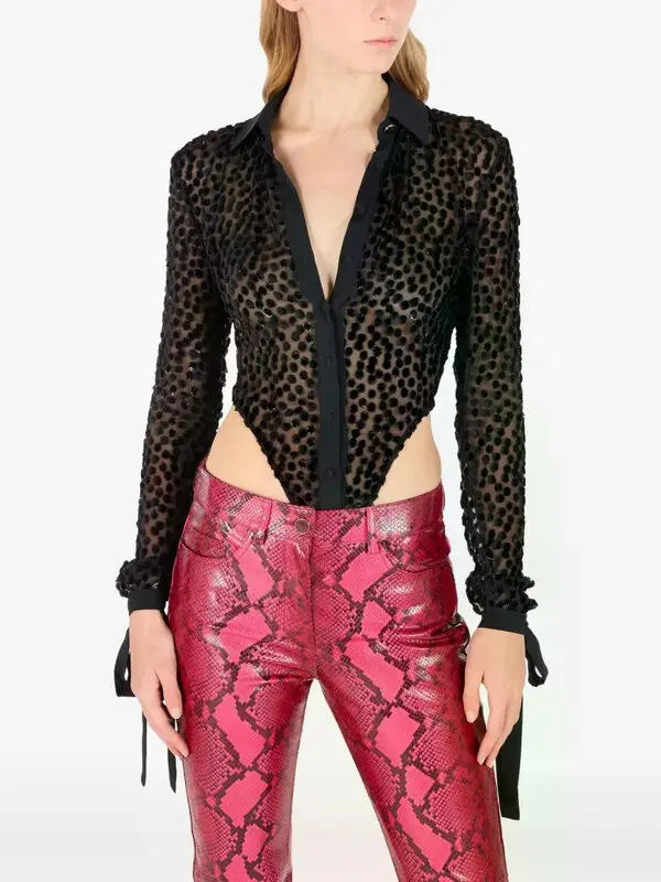 Roberto Cavalli V-neck Bodysuit