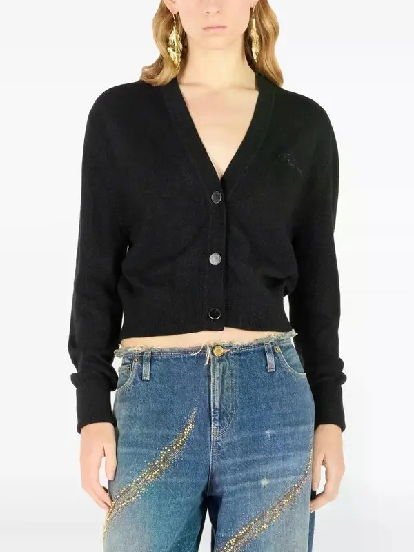 Roberto Cavalli Cropped Button-up Cardigan