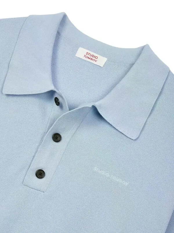STUDIO TOMBOY Ribbed Polo - Blue