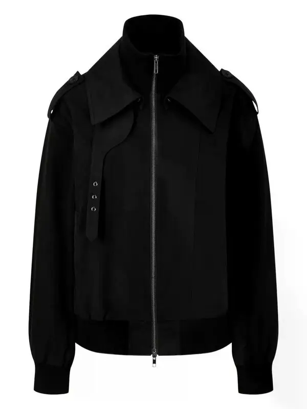 STUDIO TOMBOY Zip-front Bomber Jacket - Black