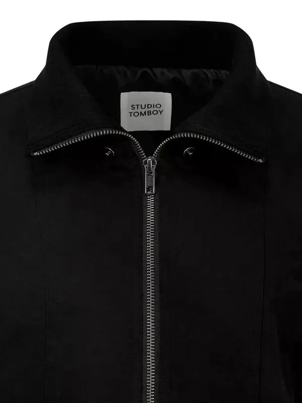 STUDIO TOMBOY Zip-front Bomber Jacket - Black