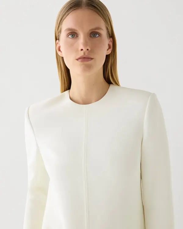 Veronica De Piante Ambar Tunic In Stretch Viscose Crepe - Off-white
