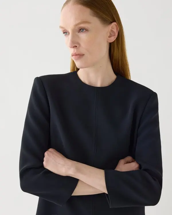 Veronica De Piante Ambar Tunic In Stretch Viscose Crepe - Black