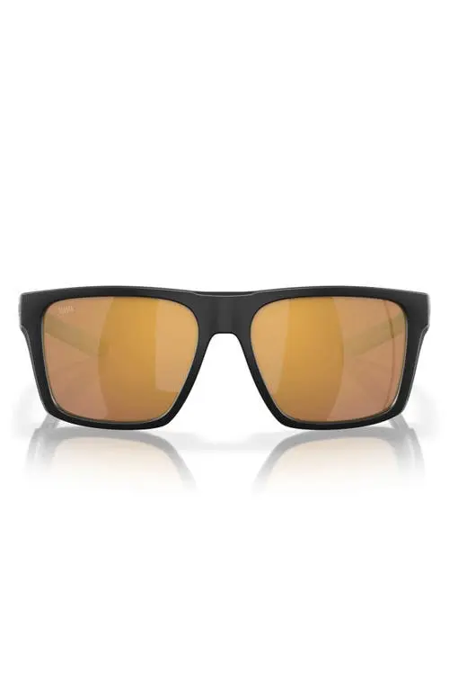COSTA DEL MAR 57mm Polarized Square Sunglasses - Matte Black
