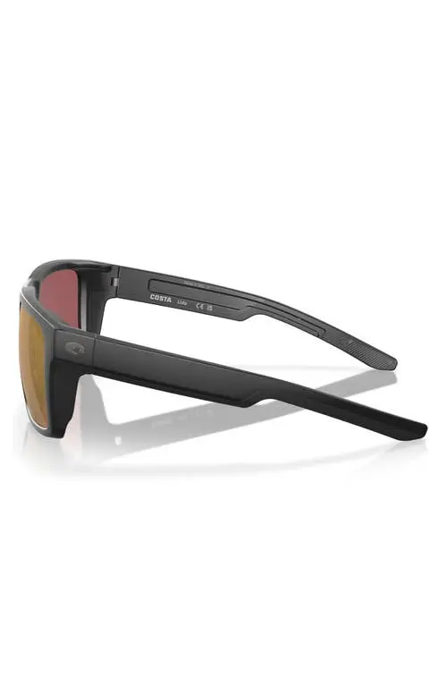 COSTA DEL MAR 57mm Polarized Square Sunglasses - Matte Black