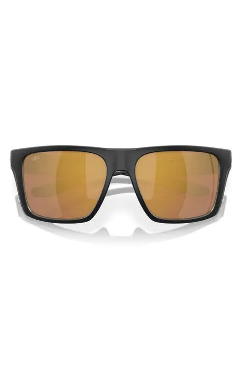COSTA DEL MAR 57mm Polarized Square Sunglasses - Matte Black