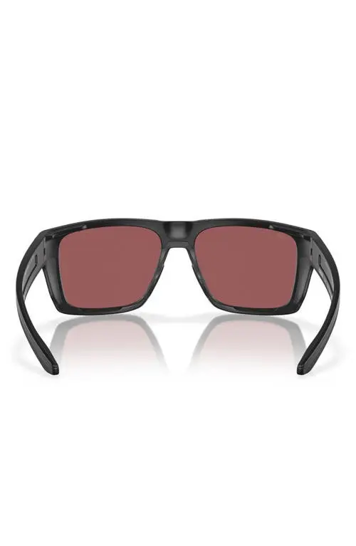 COSTA DEL MAR 57mm Polarized Square Sunglasses - Matte Black