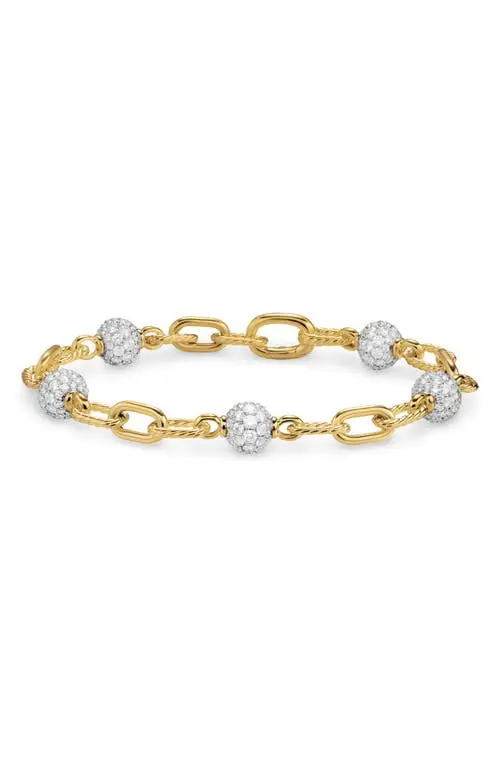 David Yurman Dy Madison® Pavé Bead Chain Bracelet - Diamond