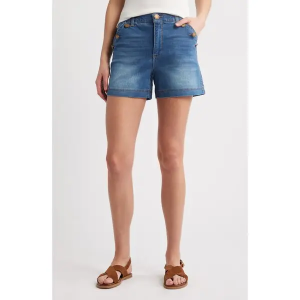 Wit & Wisdom Skyrise Denim Sailor Shorts