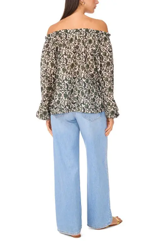 Vince Camuto Floral Button-up Top