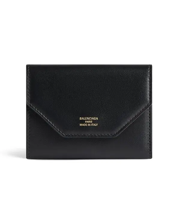 Balenciaga Envelope Compact Wallet With Card Holder - Black
