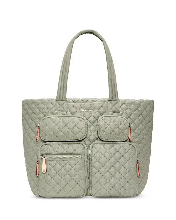 Mz Wallace Large Metro Travel Tote - Agave Green/silver