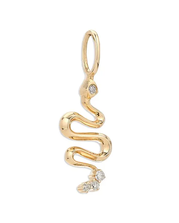 Adina Reyter 14k Yellow Diamond Snake Charm - Gold