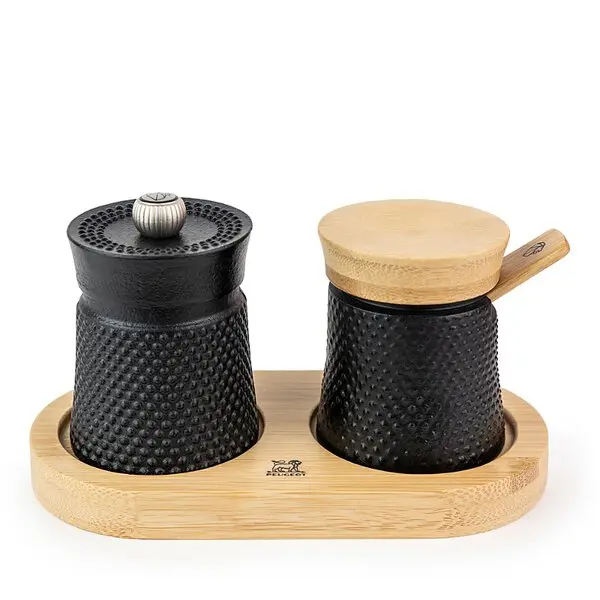 PEUGEOT Bali Spice Palace Pepper Grinder And Salt Cellar, 3 - Black