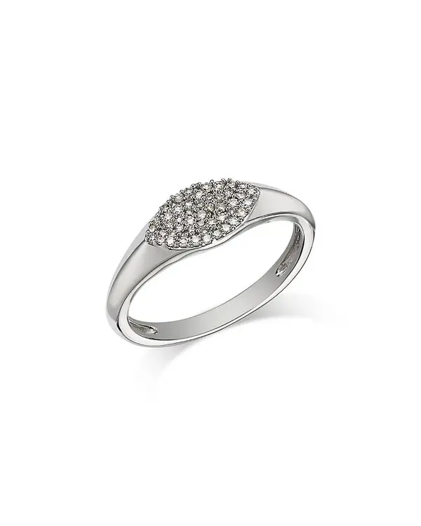 Bloomingdale'S Diamond Pave Pinky Ring - White Gold