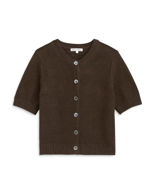 ALEX MILL Short Sleeve Linen Cotton Sweater