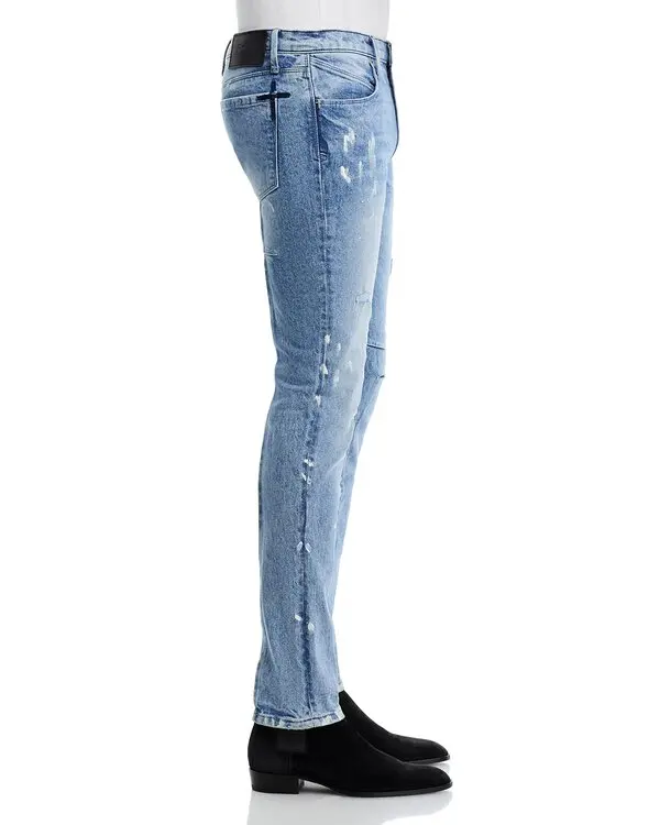 RtA Distressed Skinny Jeans - Medium Blue