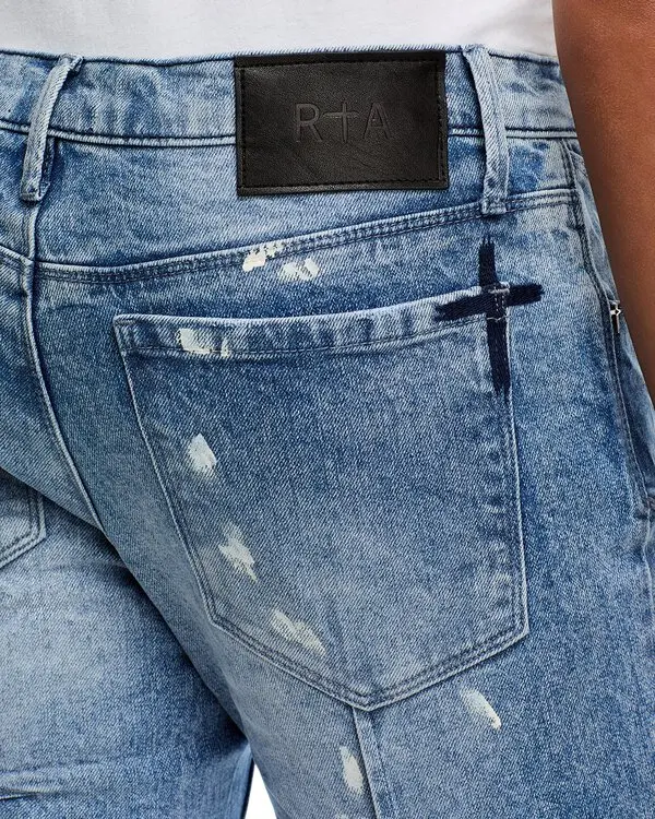 RtA Distressed Skinny Jeans - Medium Blue