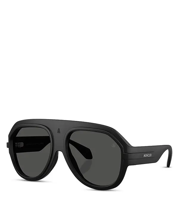 Moncler Fynder Aviator Sunglasses - Matte Black