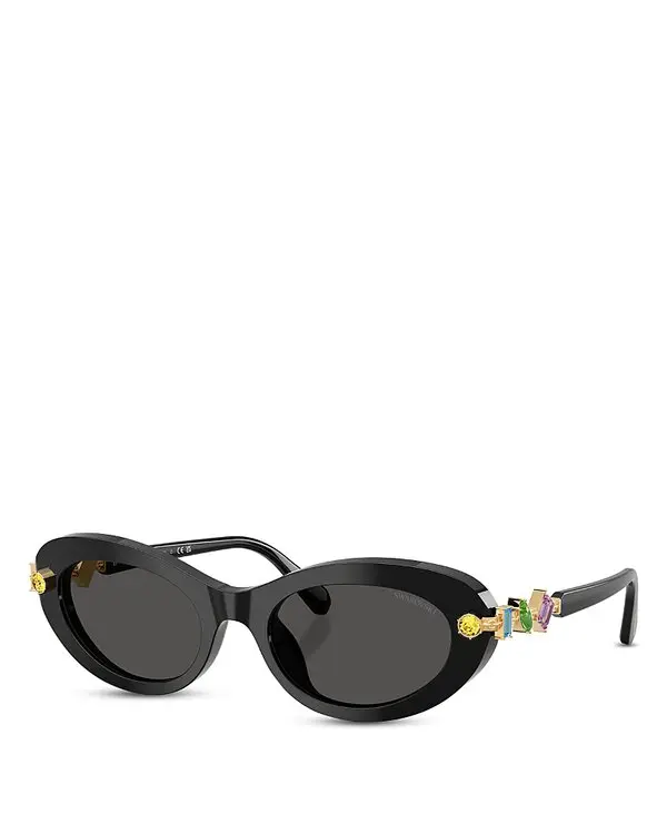 SWAROVSKI Oval Sunglasses - Black
