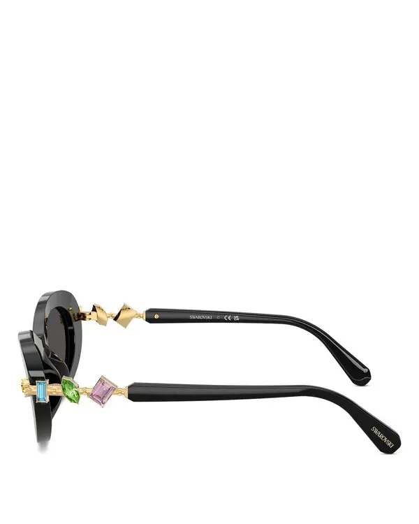 SWAROVSKI Oval Sunglasses - Black