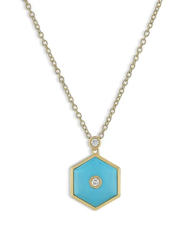 Miseno 18k Yellow Turquoise & Diamond Necklace - Gold