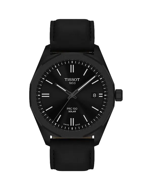 TISSOT Prc100 39mm Solar Watch - Black/black