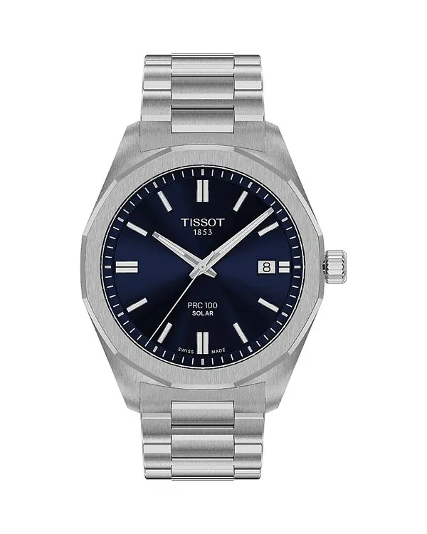 TISSOT Prc 100 39mm Solar Watch - Black/silver