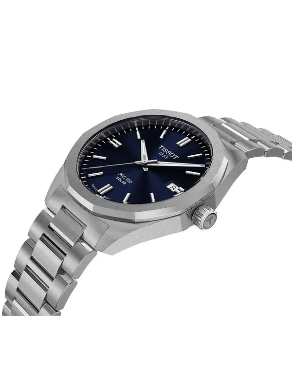 TISSOT Prc 100 39mm Solar Watch - Black/silver