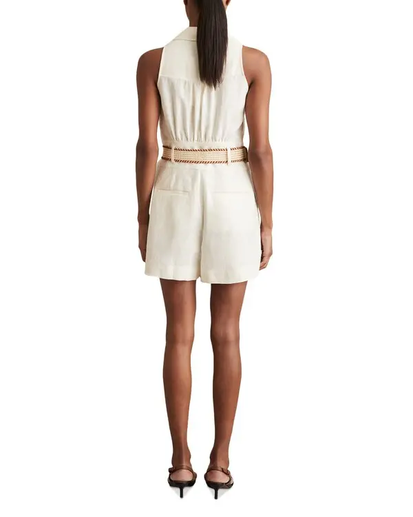 REISS Anjie Linen Romper