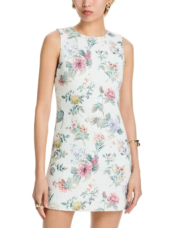 Alice + Olivia Clyde A-Line Shift Dress In White Floral - 70% Off |  Editorialist