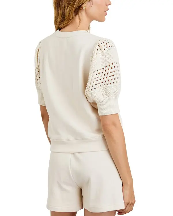 Rails Kimberly Eyelet Short Sleeve Sweatshirt