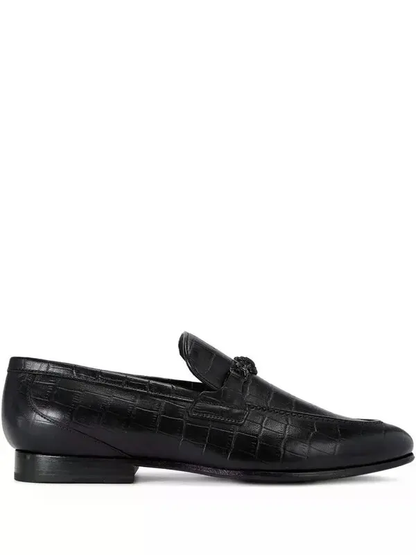 Kurt Geiger Alton Crocodile-embossed Loafers - Black
