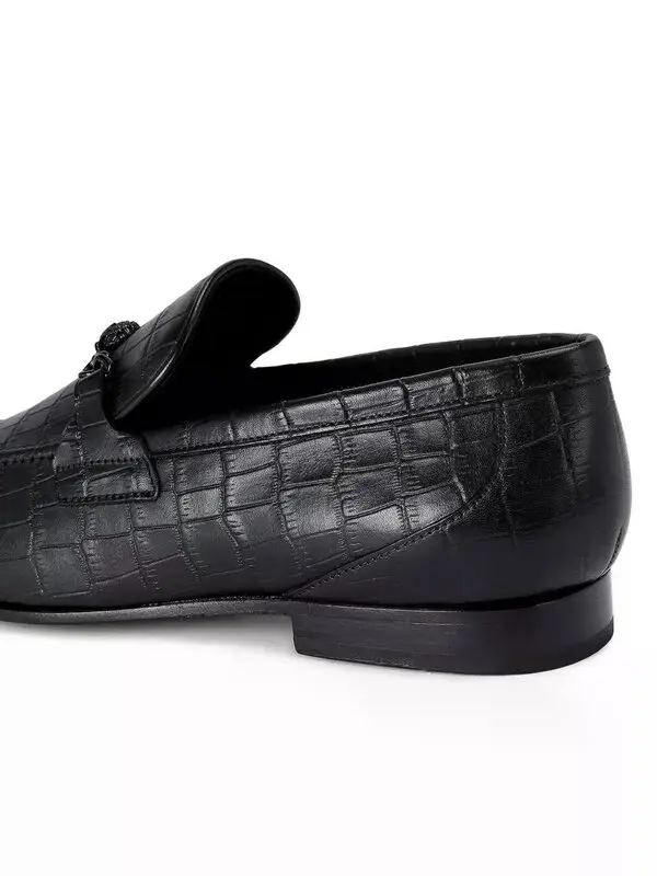 Kurt Geiger Alton Crocodile-embossed Loafers - Black