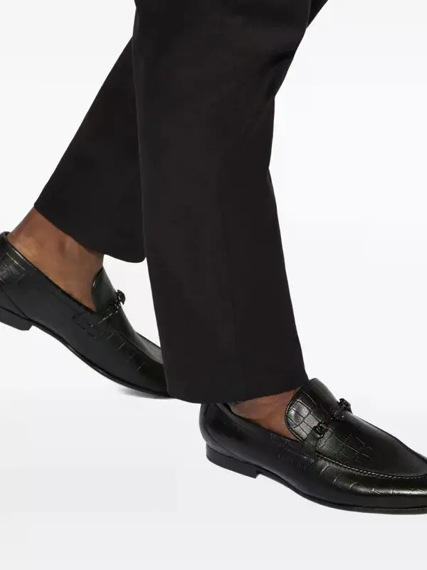 Kurt Geiger Alton Crocodile-embossed Loafers - Black