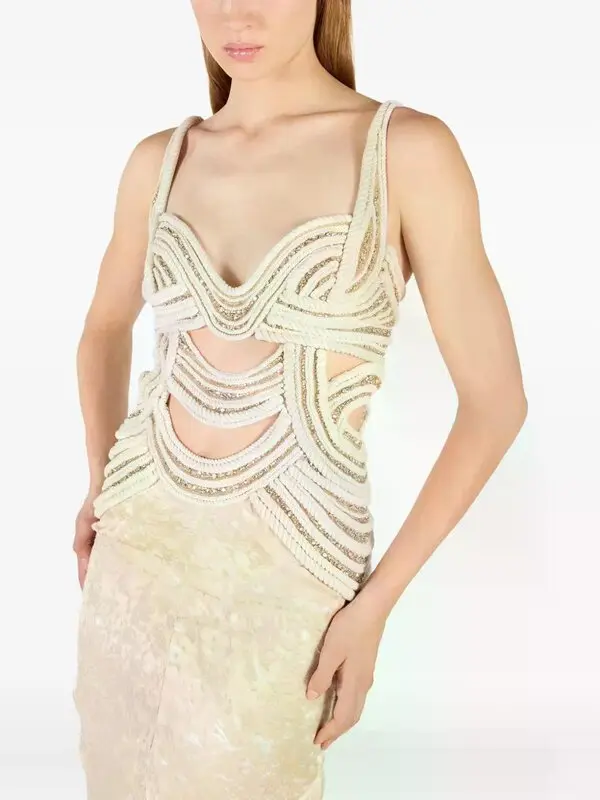 Roberto Cavalli Rope-embellished Dress