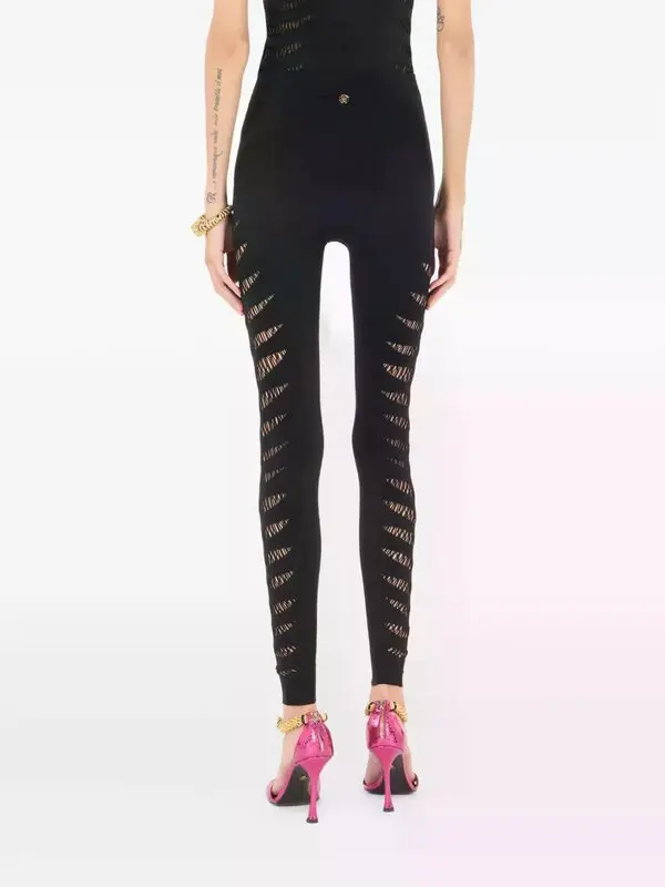 Roberto Cavalli Python-patterned Leggings