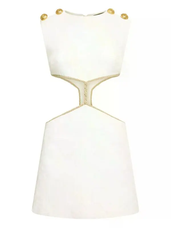 Roberto Cavalli Cut-out Sleeveless Dress - White