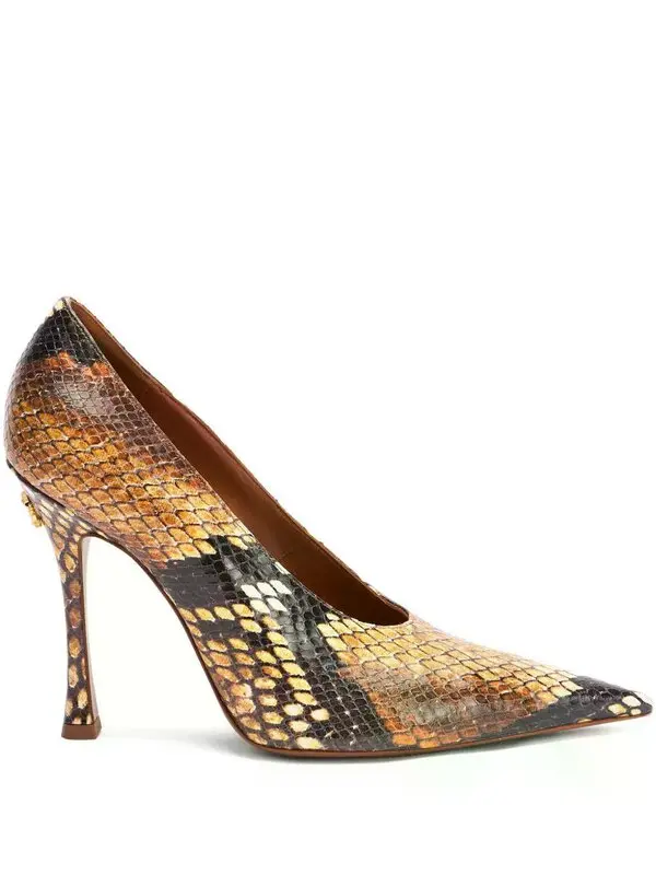 Roberto Cavalli Snake-embossed High-heel Pumps