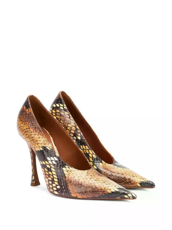 Roberto Cavalli Snake-embossed High-heel Pumps