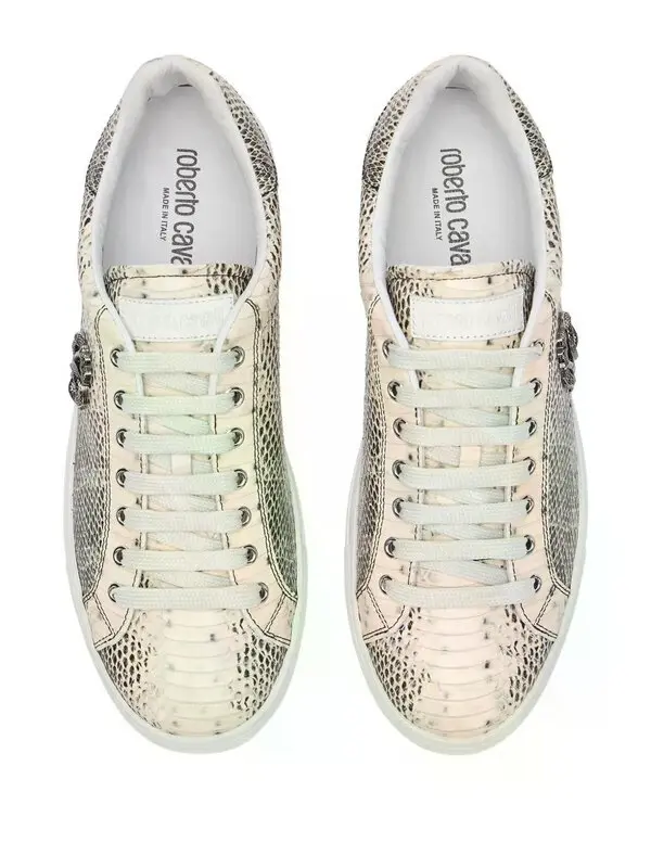 Roberto Cavalli Snake-effect Sneakers