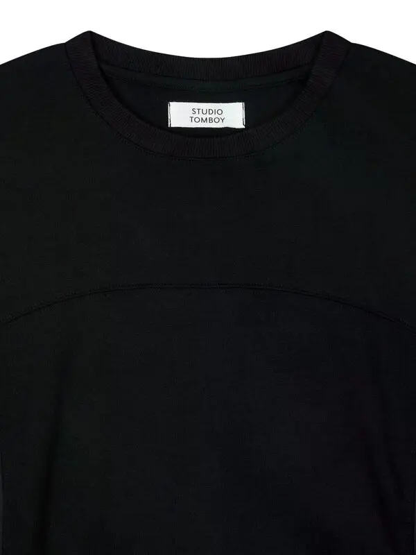 STUDIO TOMBOY Panelled Long-sleeve Dress - Black