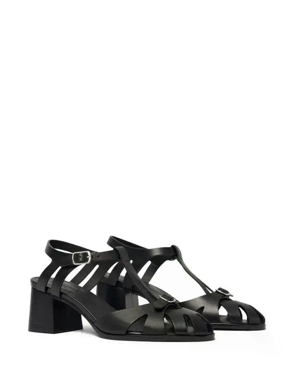 SCAROSSO 55mm Giulia Strappy Sandals - Black