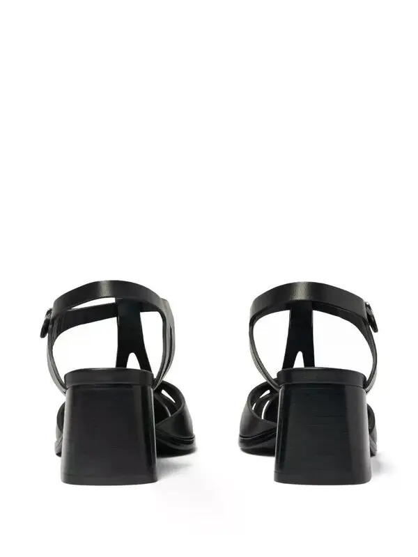 SCAROSSO 55mm Giulia Strappy Sandals - Black