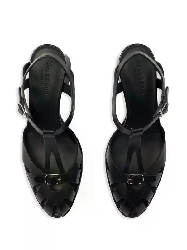 SCAROSSO 55mm Giulia Strappy Sandals - Black