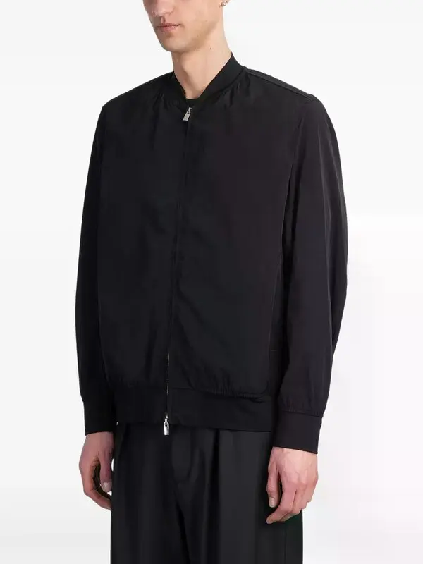 Attachment Cotton-blend Bomber Jacket - Black