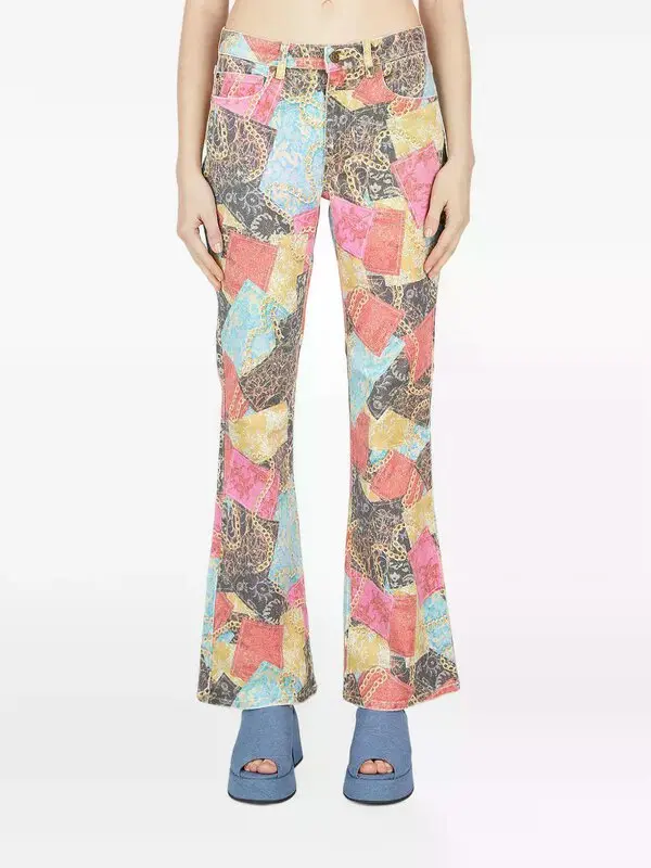 Guess Printed Flared Jeans