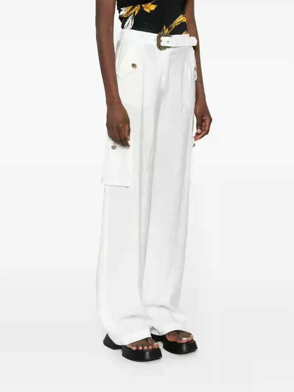 Versace Crinkled-finish Cargo Pants