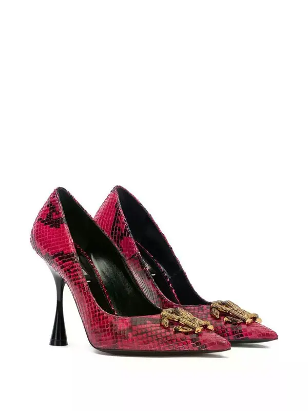 Roberto Cavalli Snake-print Pumps