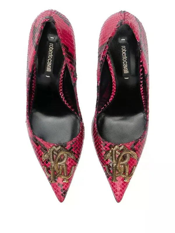 Roberto Cavalli Snake-print Pumps